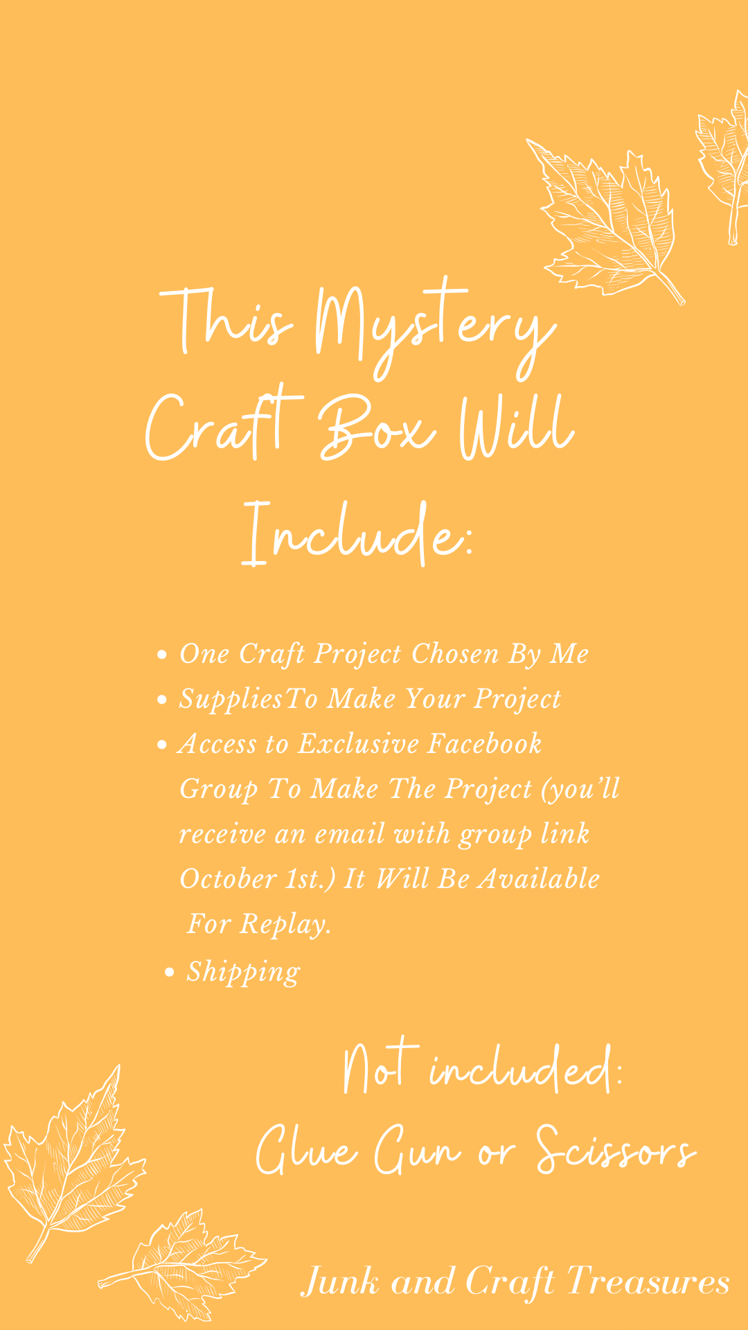 October Mystery Craft Box Pre-Order - Junk And Craft Treasures