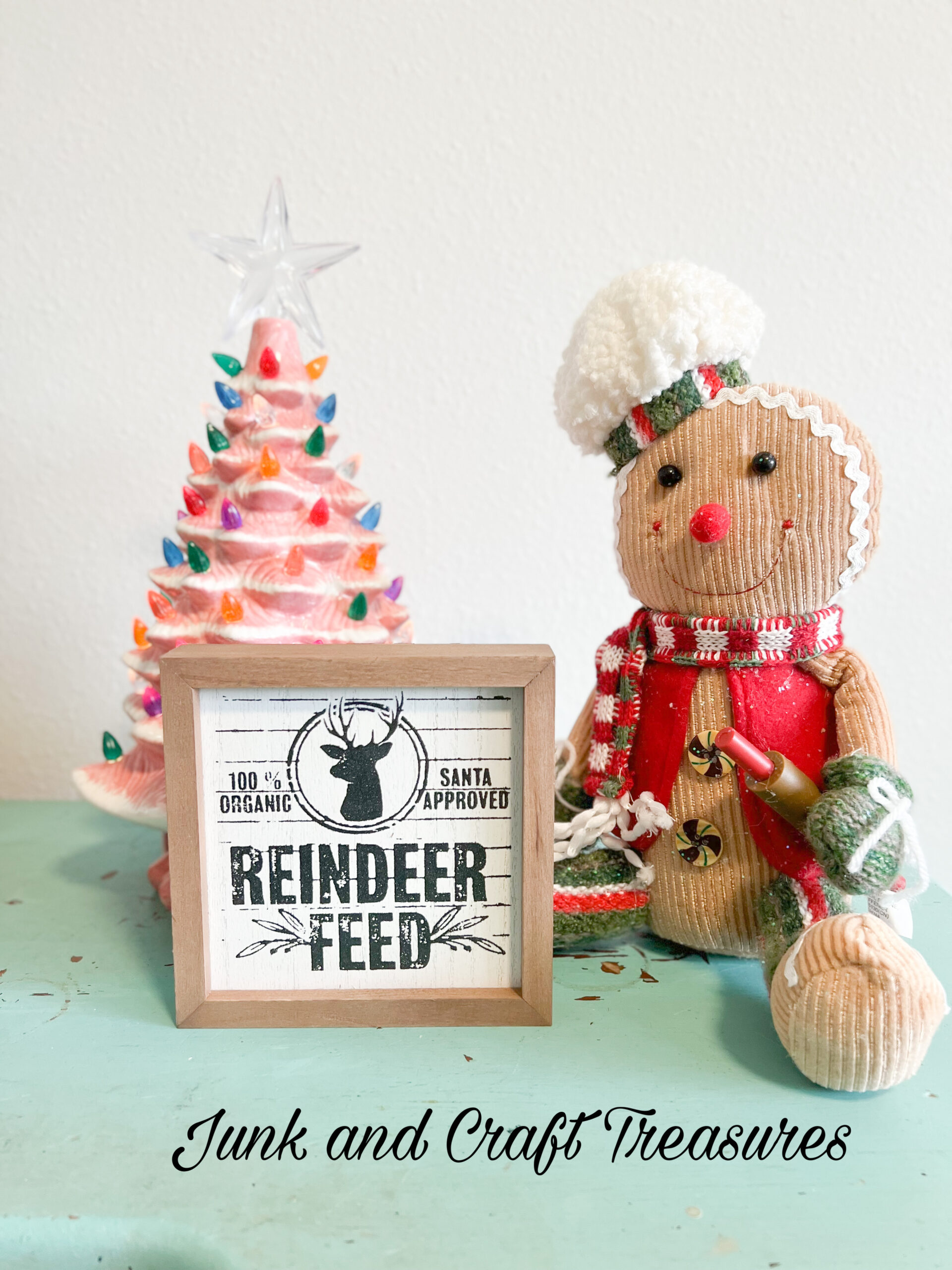 Reindeer Feed Sign - Junk And Craft Treasures