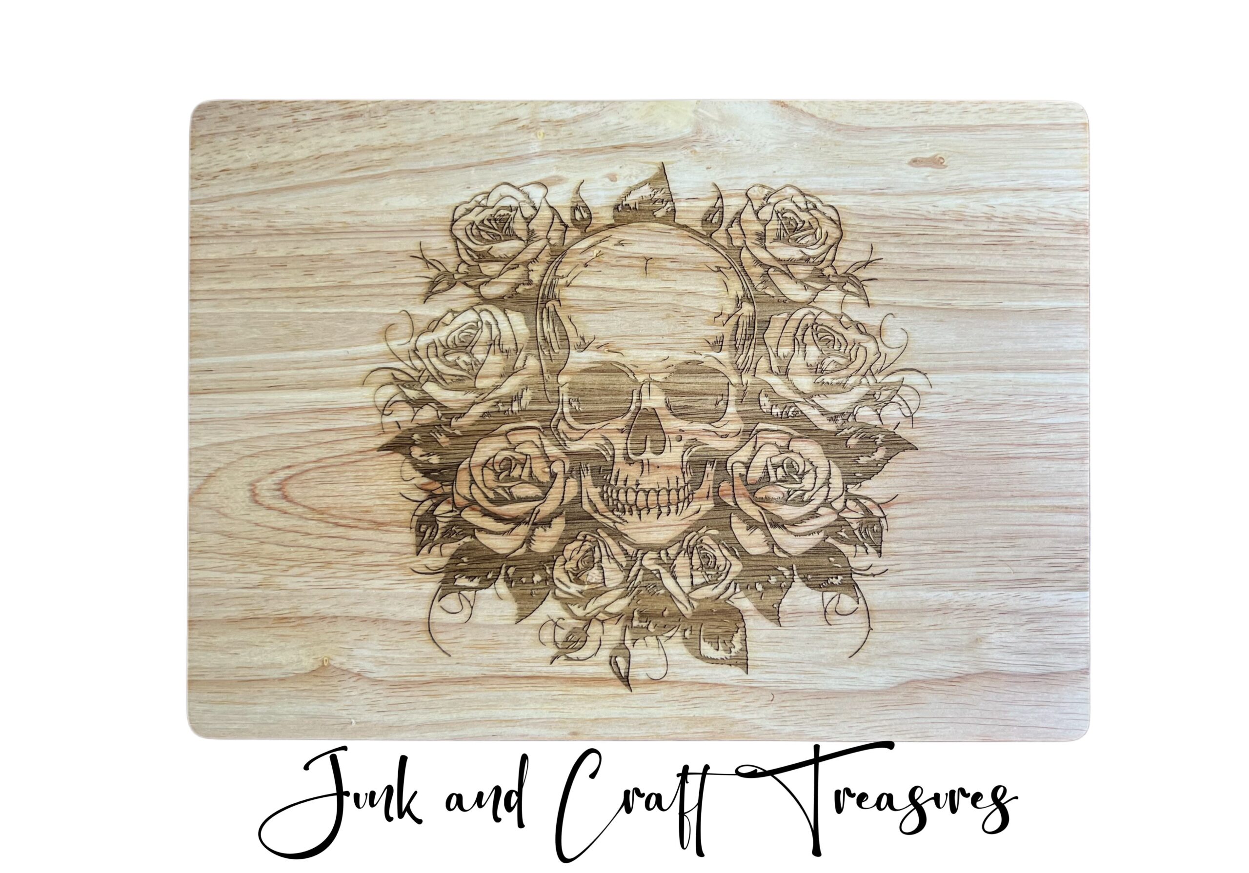 Engraved Decorative Cutting Board Skull - Junk And Craft Treasures